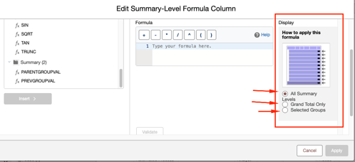 Salesforce report formula