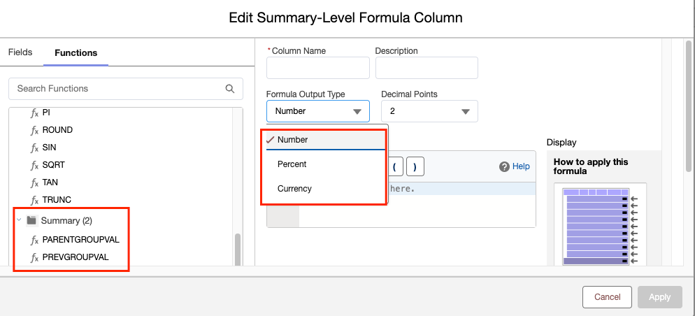 Salesforce report formula